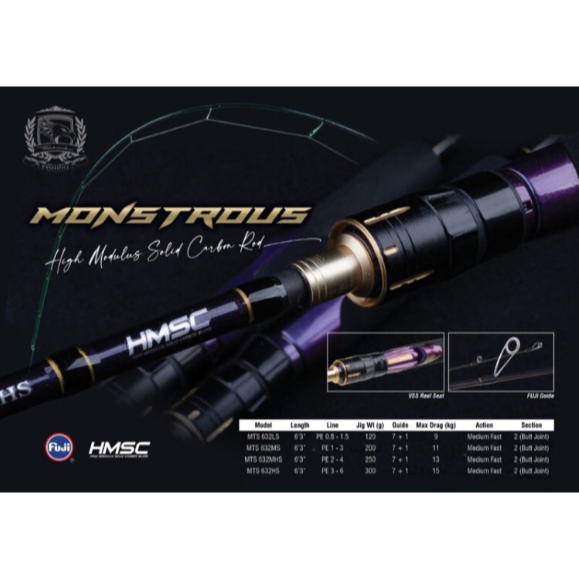 Jual Joran Seahawk Monstrous MTS 632MHS Pe 3-6 | Shopee Indonesia