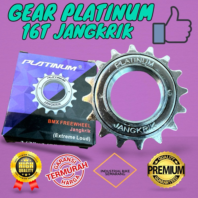 Jual (( PLATINUM 16T JANGKRIK )) Gear Gir Sepeda single Speed 16 T ...