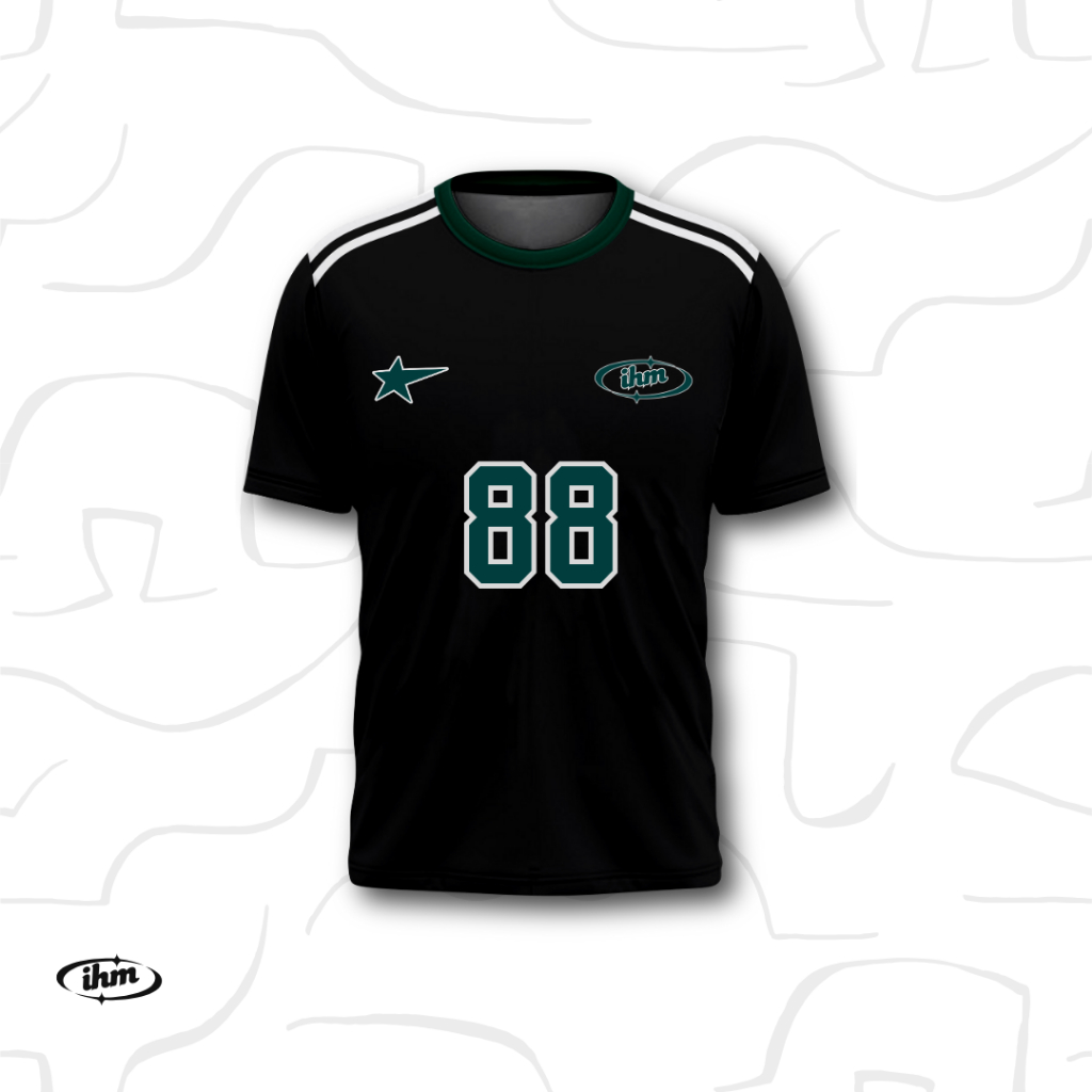 Jual Jersey Oversized Rugby Hitam/Jersey Full Printing Sublime /Bahan ...