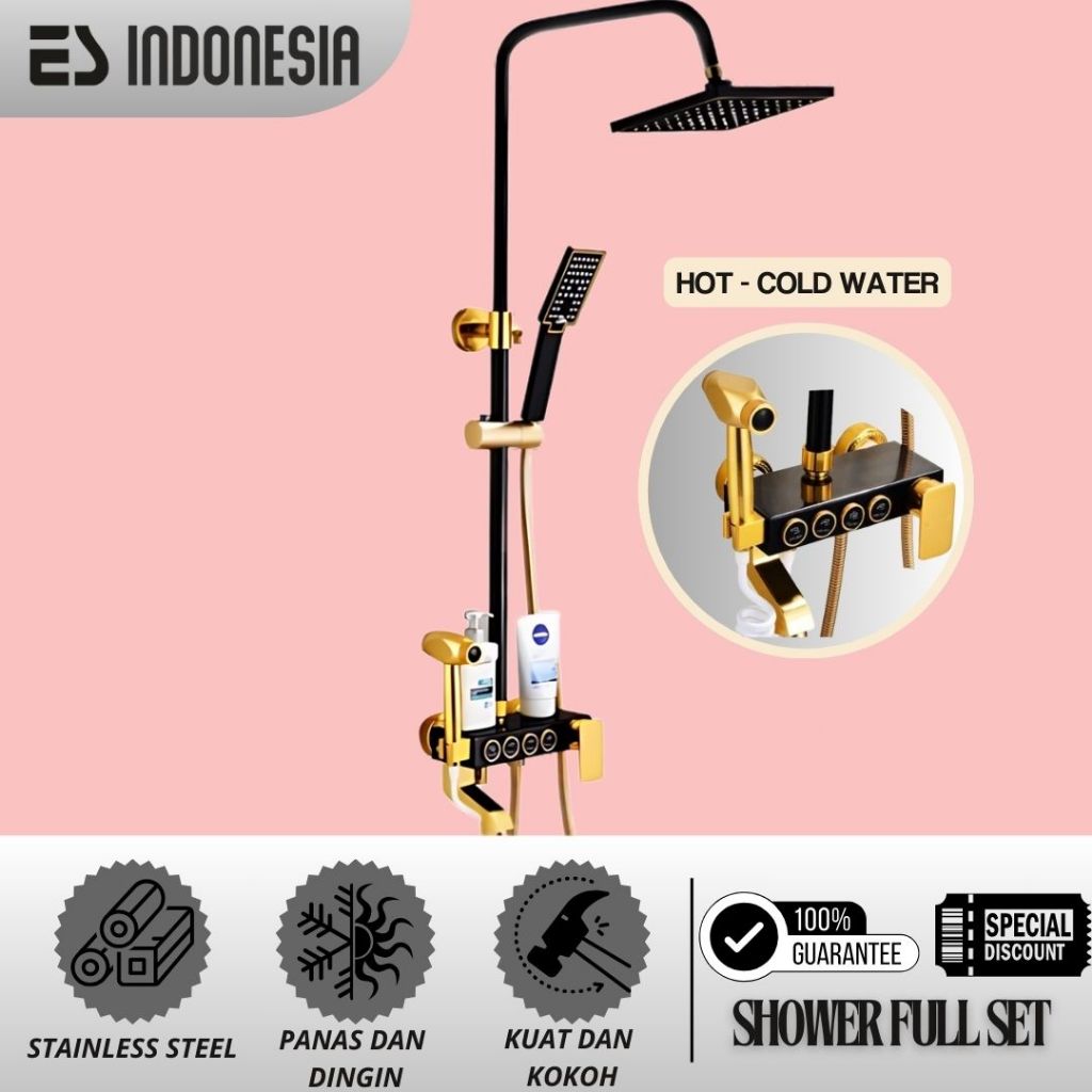 Jual ESIndo Set Shower Mandi Full Set Dengan Kran Panas Dingin Dan ...
