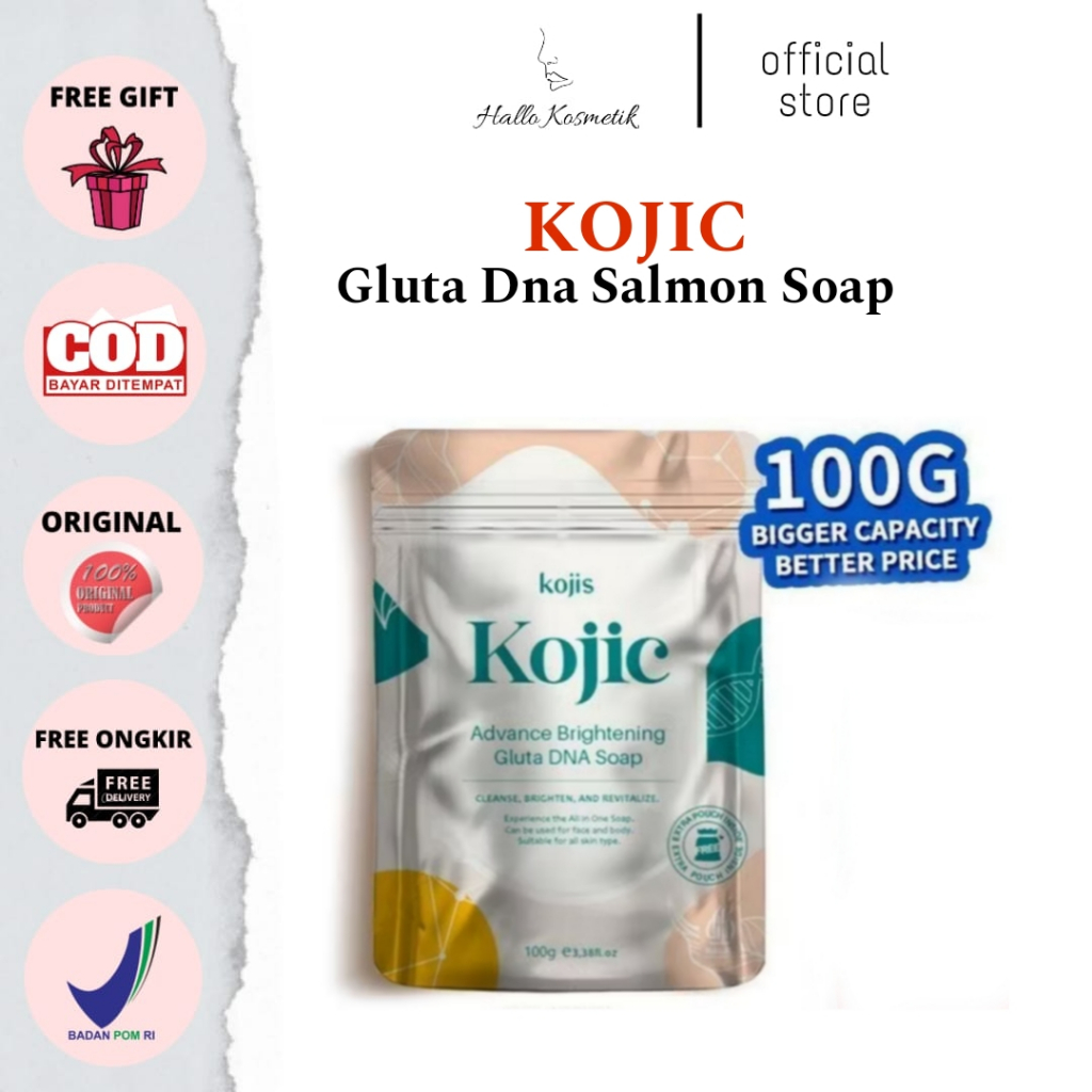 Jual 𝗞𝗢𝗝𝗜𝗦 Kojic Advance Brightening Gluta DNA Soap 100 Gr Deep Cleansing Sabun Pencerah Wajah ...
