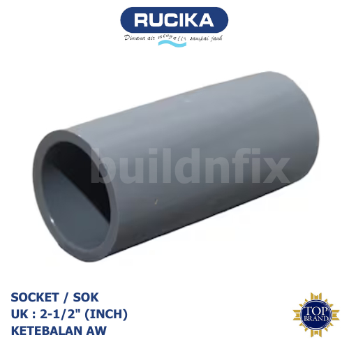 Jual RUCIKA SOCKET / SOK PVC 2-1/2" AW (TEBAL) | Shopee Indonesia