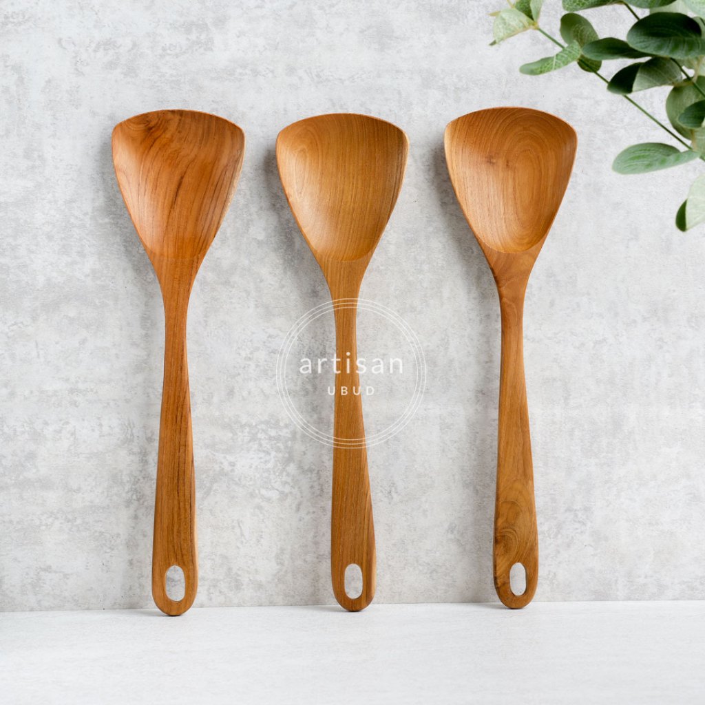 Jual Jehan - Sendok Masak Kayu Jati / Sutil Masak Kayu Jati / Spatula ...