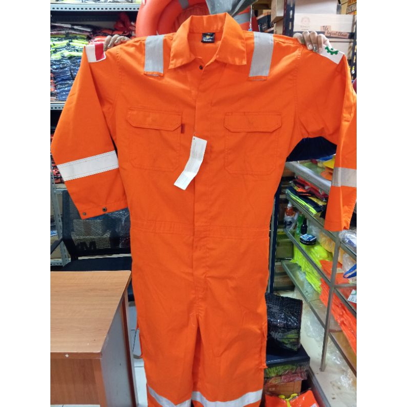 Jual WEARPACK COVERALL ANTI API NOMEX DUPONT 6oz ORANGE ORIGINAL ...