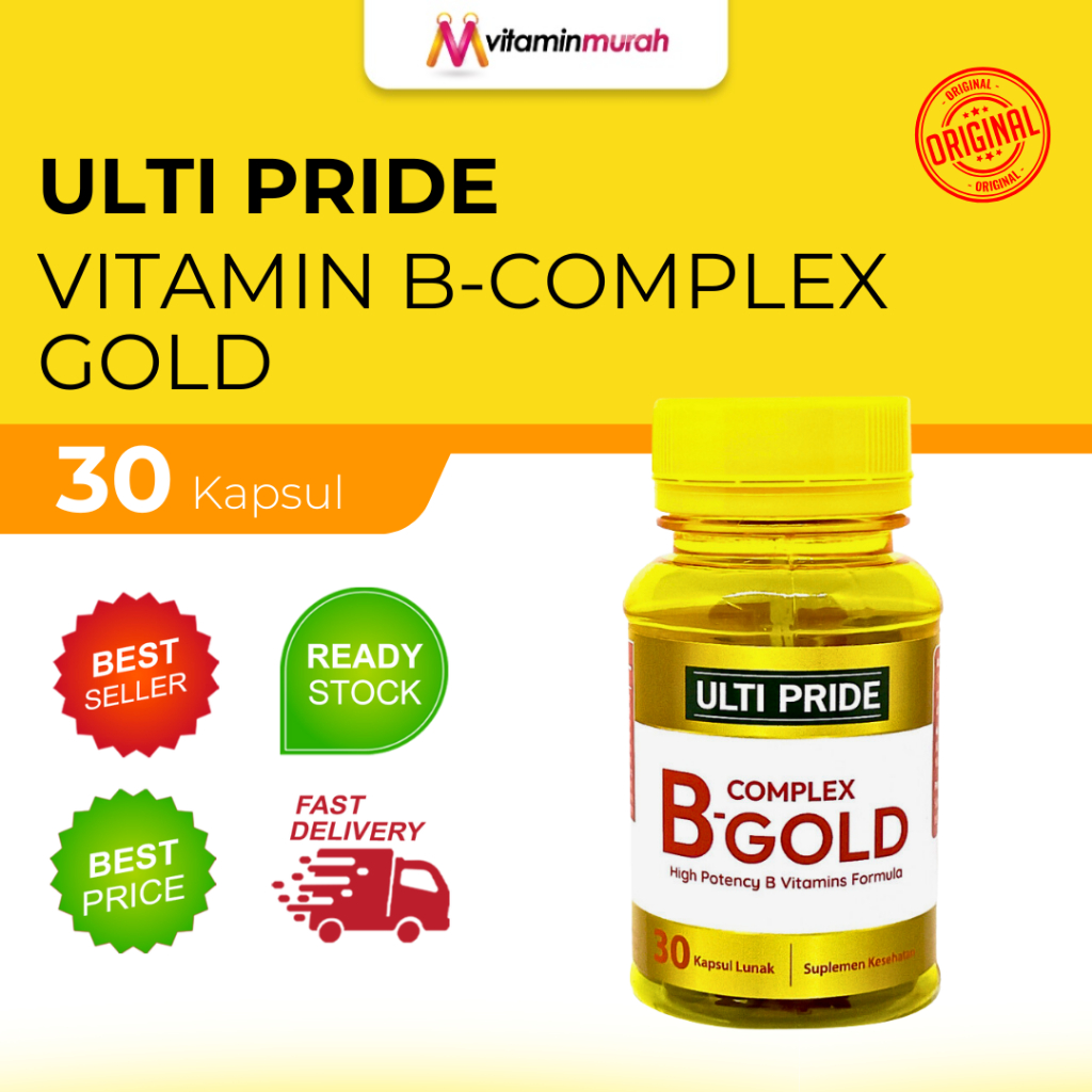 Jual ULTI PRIDE B COMPLEX GOLD ISI 30 KAPSUL LUNAK | Shopee Indonesia