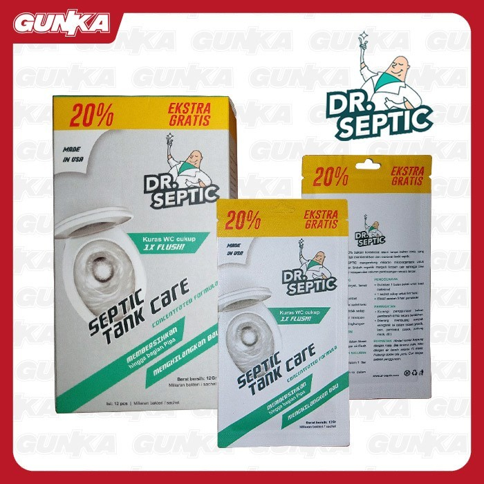 Jual Bio Bacteria Dr. SEPTIC (10g) for 5m³ Septic Tank Care - Bakteri ...