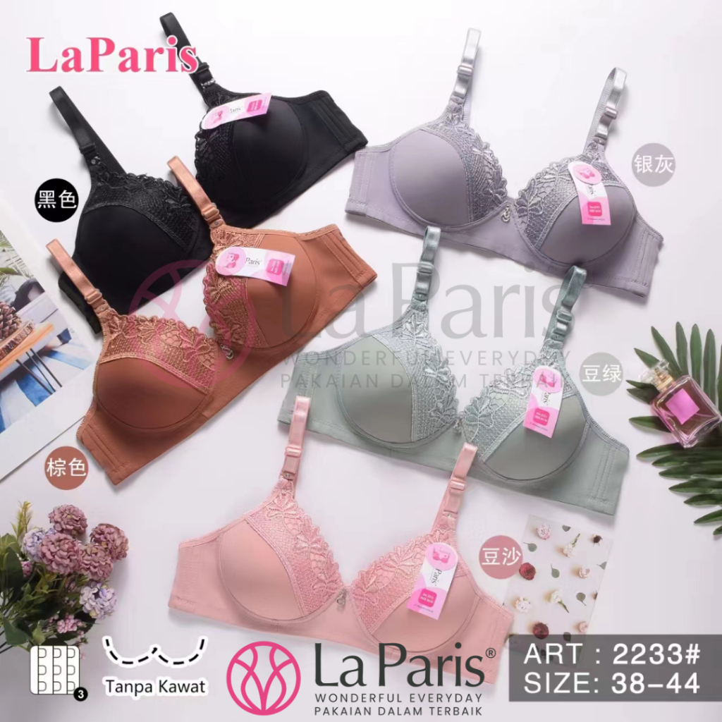 Jual BH Bra Wanita Tanpa Kawat Cup Besar Kait 3 38 - 44 Hak 3 Super ...
