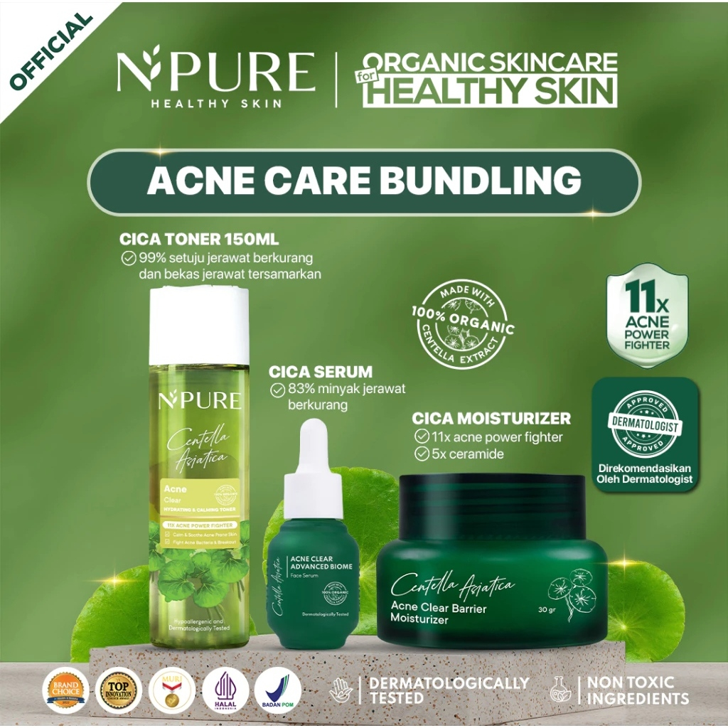 Jual MEMEY NPURE Cica Acne Protection Bundling | Beli 2 Gratis 1 ...