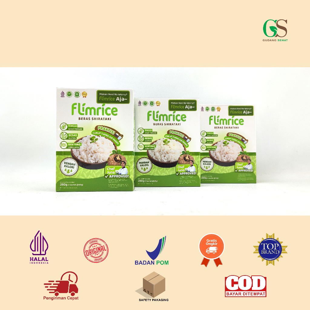 Jual Manado Flimrice Nasi Shirataki / Nasi Diet by Flimty - 1 box isi 7 ...