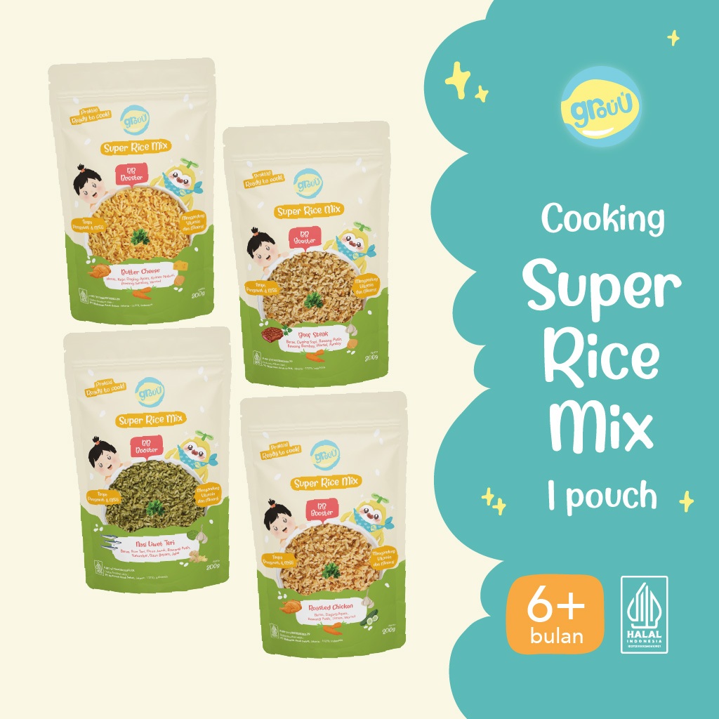 Jual Grouu - Super Rice Mix Beras MPASI BB Booster BB Rice Nasi Instan ...
