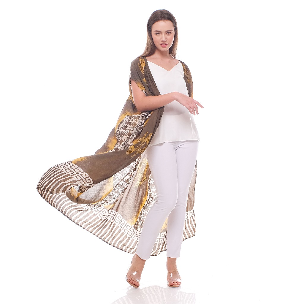 Jual Long Outer Batik Silk Cap Modern Premium | Shopee Indonesia