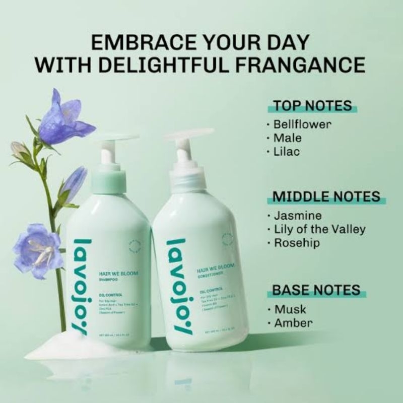 Jual lavojoy shampo, conditioner hair we bloom oil control//shampoo ...
