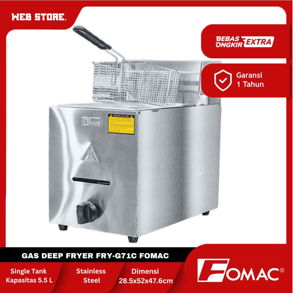 Jual Deep Fryer Gas Penggorengan Ayam Goreng Gas Single Deep Fryer 8 ...