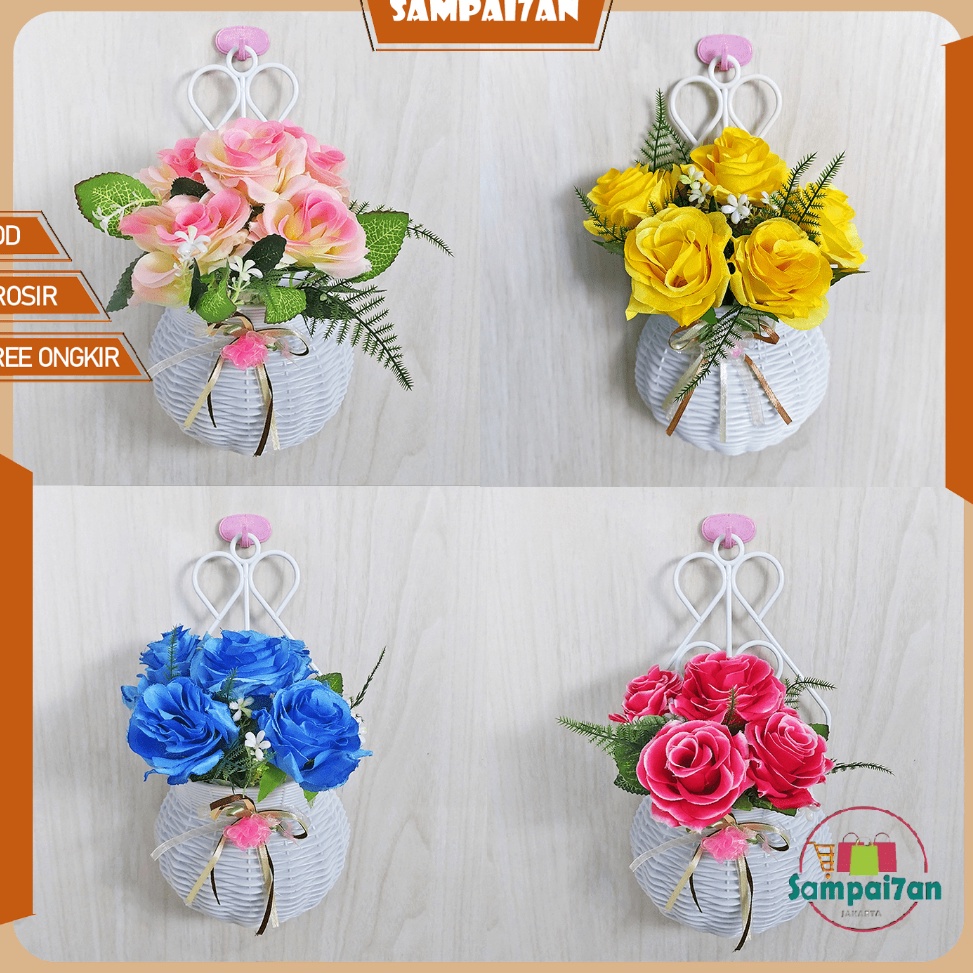 Jual Paket Kejutan Bunga Mawar Hias Plastik Gantung Dekorasi Dinding ...