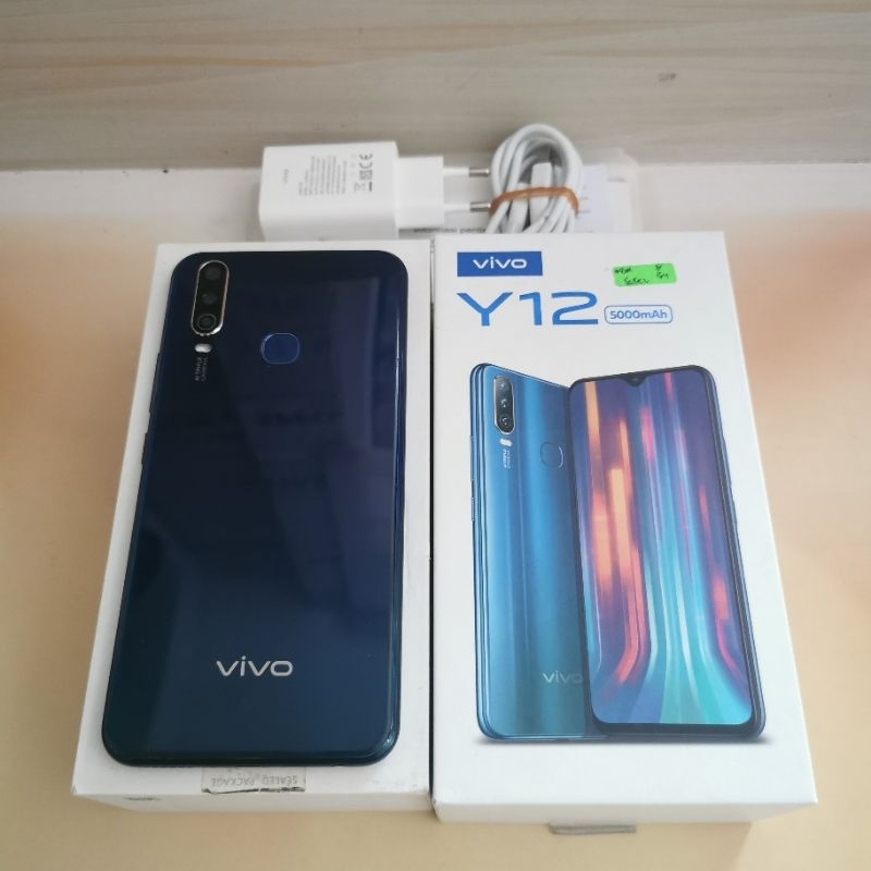 Jual Vivo Y12 ram 3GB 64Gb Aqua Blue Bekas - Fullset Resmi - Second ...