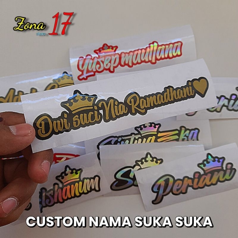 Jual stiker nama custom nama sendiri | Shopee Indonesia