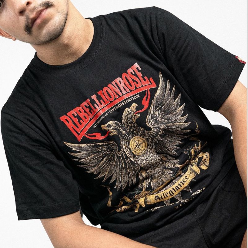 Jual Tshirt Rebellion Rose X Over Distortion - Dengan Tangan Di Dada ...