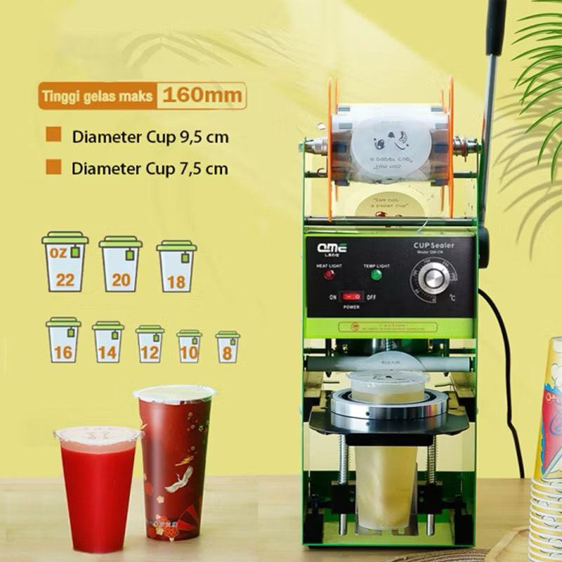 Jual Mesin cup sealer 8oz-22oz mesin press gelas plastik jumbo 22oz ...