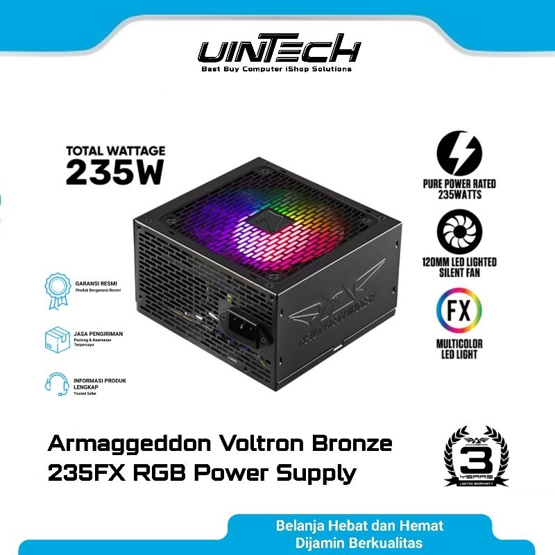 Jual Power Supply Armaggeddon Voltron 235 MAX Power 470watt (12mm RGB) | Shopee Indonesia
