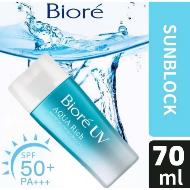 Jual BIORE UV Aqua Rich Sunscreen SPF50 PA++++ Dengan UV-A UV-B Watery ...