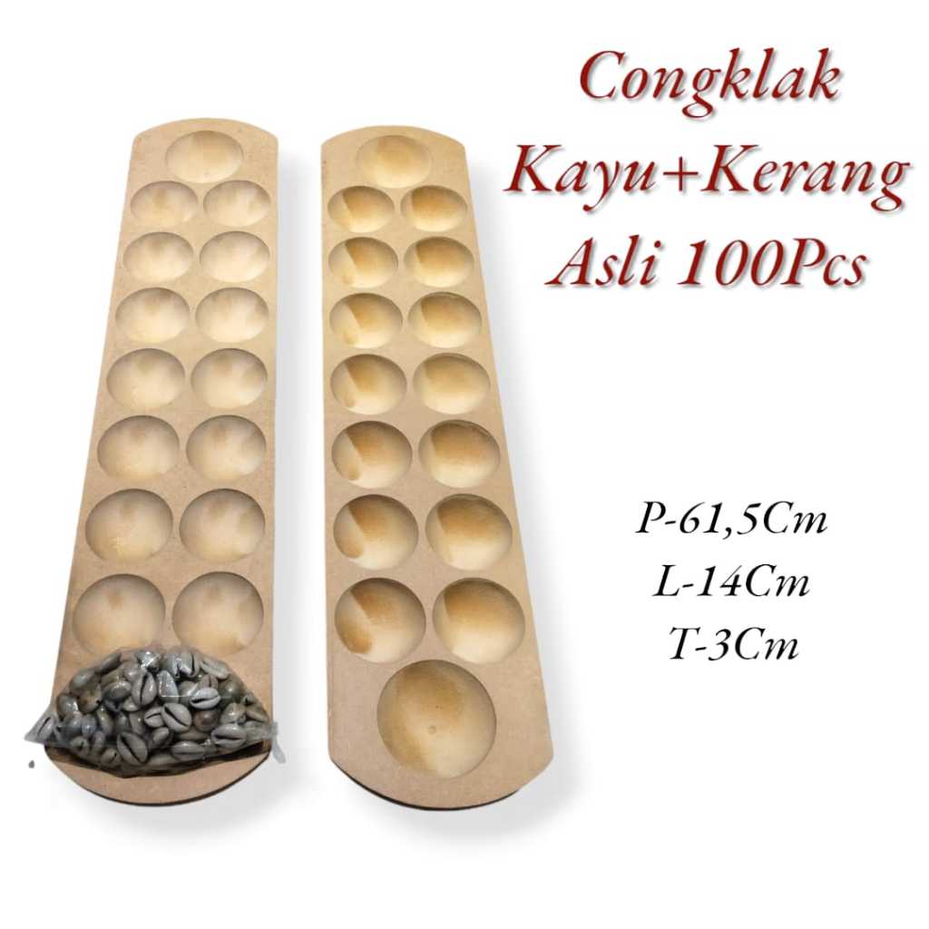 Jual AS888 - Papan Congklak Kayu Polos+Kerang Asli / Mainan Tradisional ...