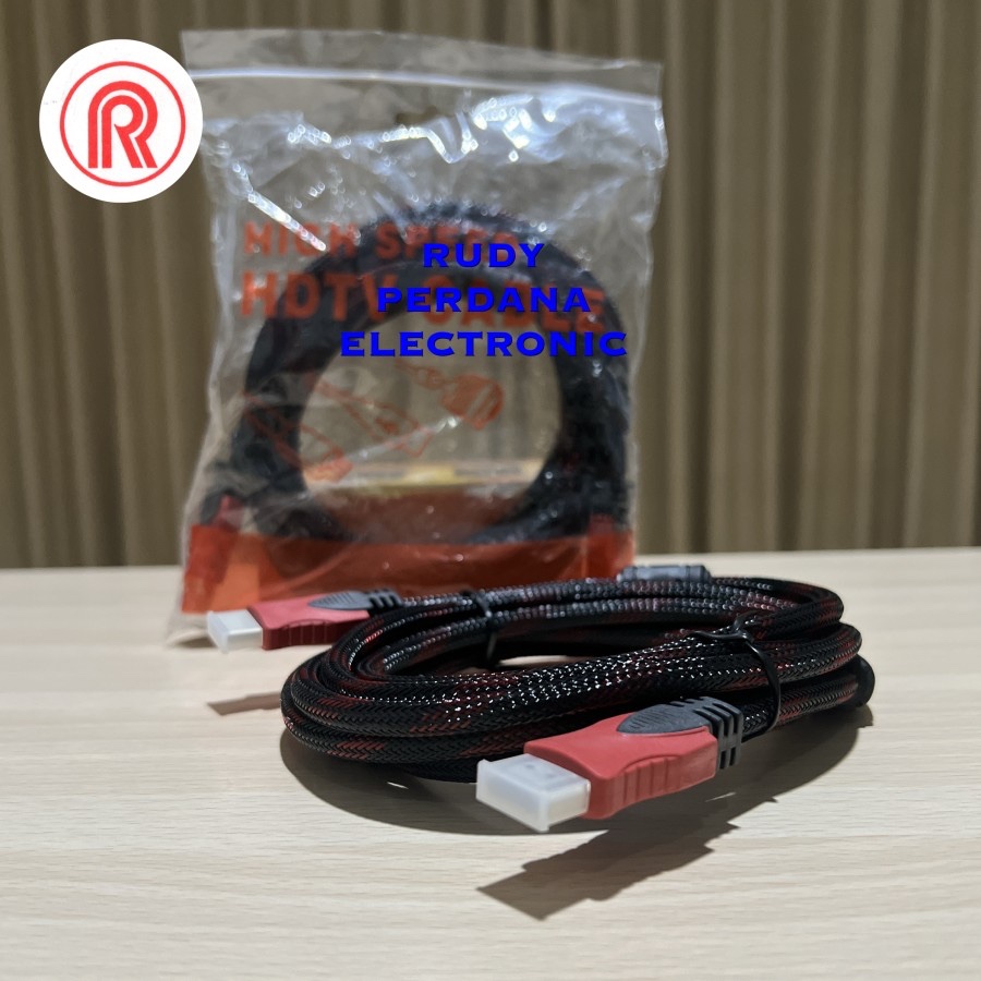 Jual KABEL HDMI GOLD PLATED LAPIS EMAS 3M 3 METER FULL HD 4K | Shopee Indonesia