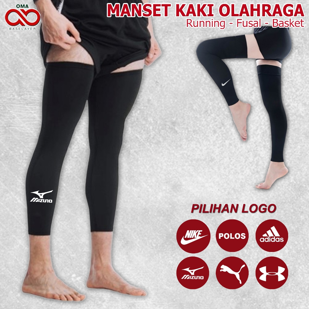 Jual Manset Deker Kaki Olahraga Panjang Pria Wanita Pelindung Lutut ...