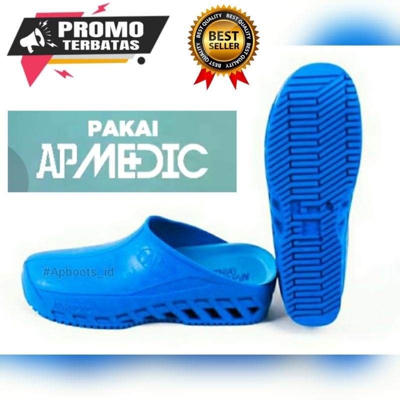 Jual SEPATU DOKTER AP MEDIC BIRU SIZE 36-45 ORIGINAL KARET BY AP BOOTS ...