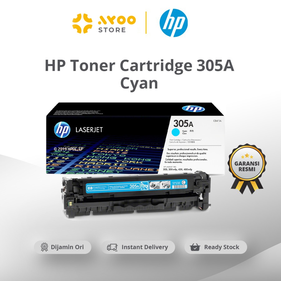 Jual HP Toner Cartridge 305A [CE411A] - Cyan | Shopee Indonesia