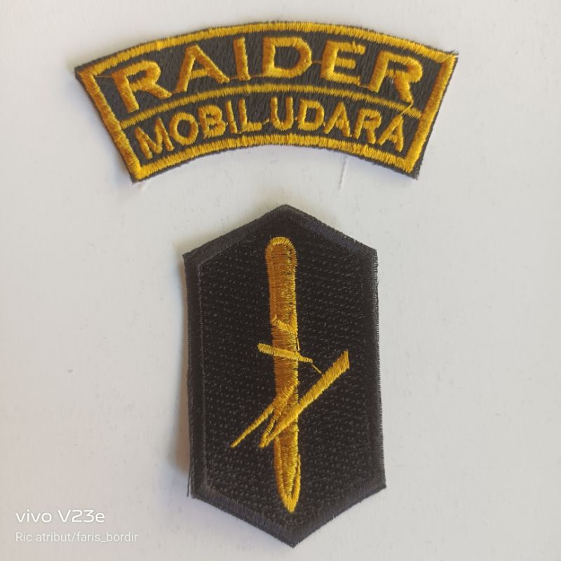 Jual BET BORDIR LOGO LAMBANG RAIDER MOBIL UDARA PDH LOGO RAIDER ...