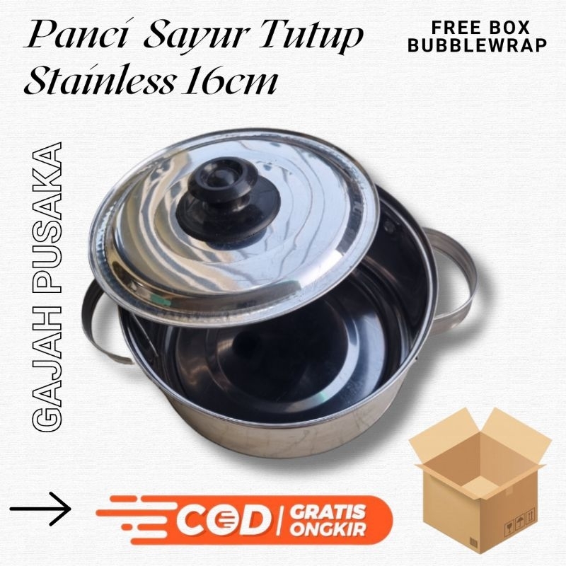 Jual Panci Sayur Gagang Stainless Ukuran 16cm | Shopee Indonesia