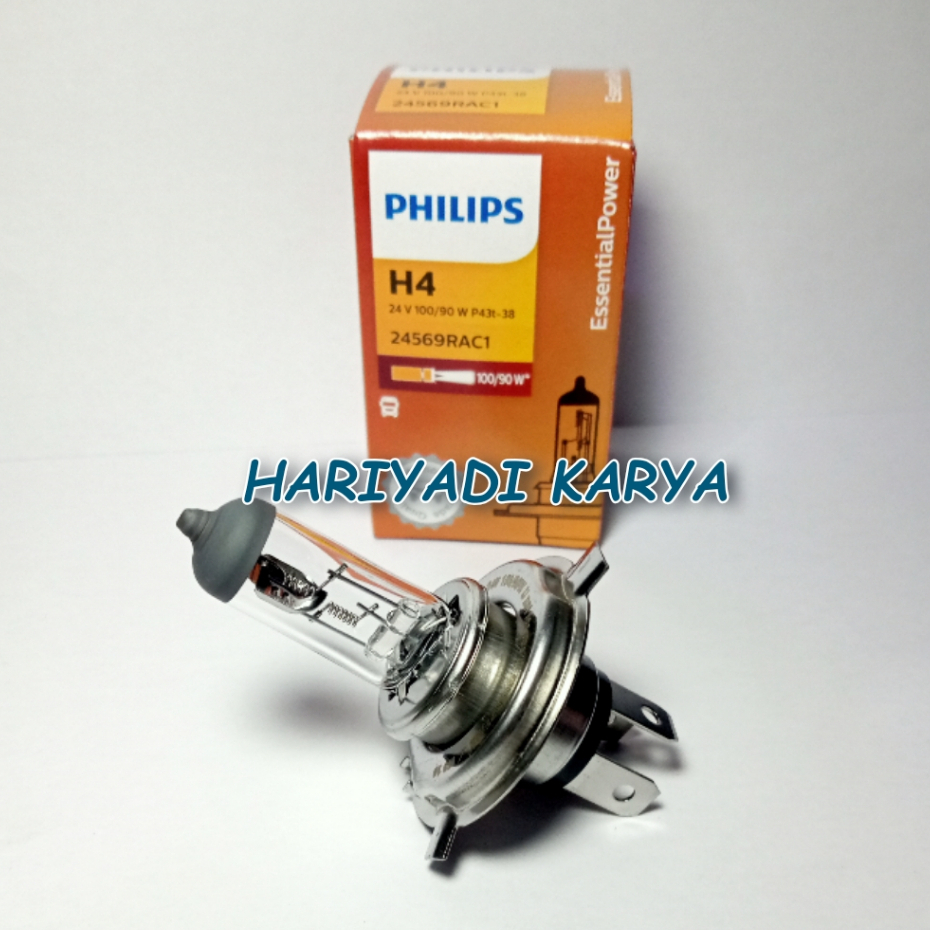 Jual LAMPU DOP PHILIPS H4 24V 100/90 WATT ORIGINAL BOHLAM CANTER FUSO ...