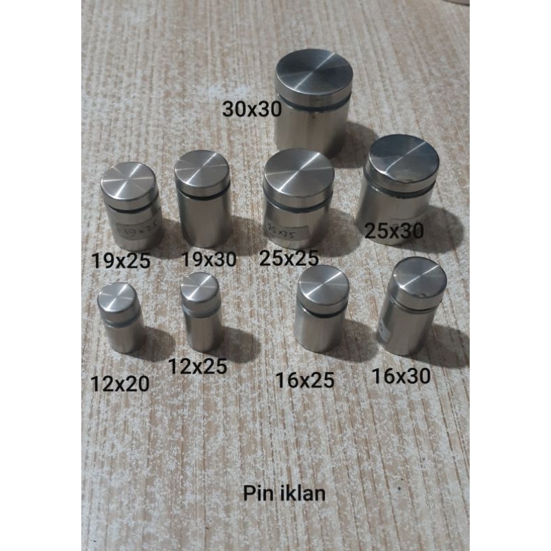 Jual Pin iklan / pen iklan / sign board / baut untuk acrilic/ kaca ...