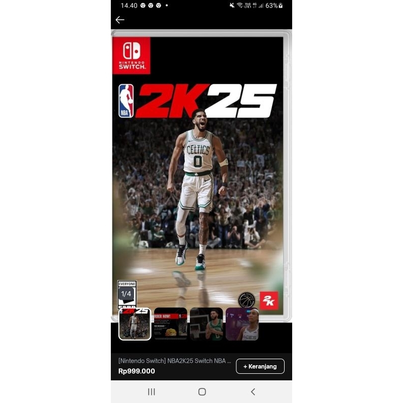 Jual Game Switch NBA 2K25 Switch Game NBA2K25 | Shopee Indonesia