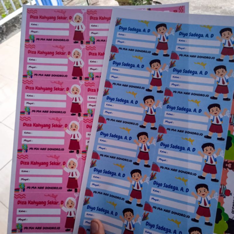 Jual stiker mapel custom | label buku sekolah | stiker mapel | stiker ...
