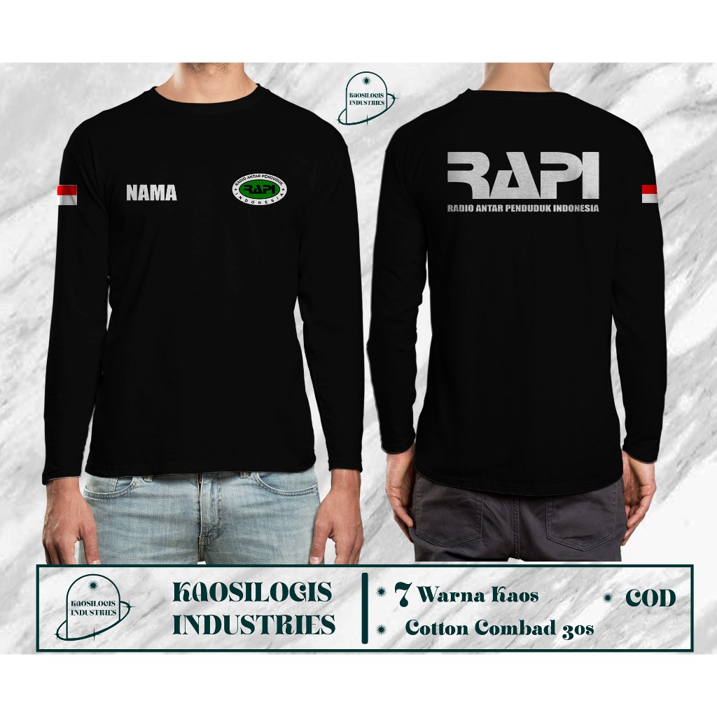 Jual Kaos Lengan Panjang RAPI Radio Antar Penduduk Indonesia Logo Full ...