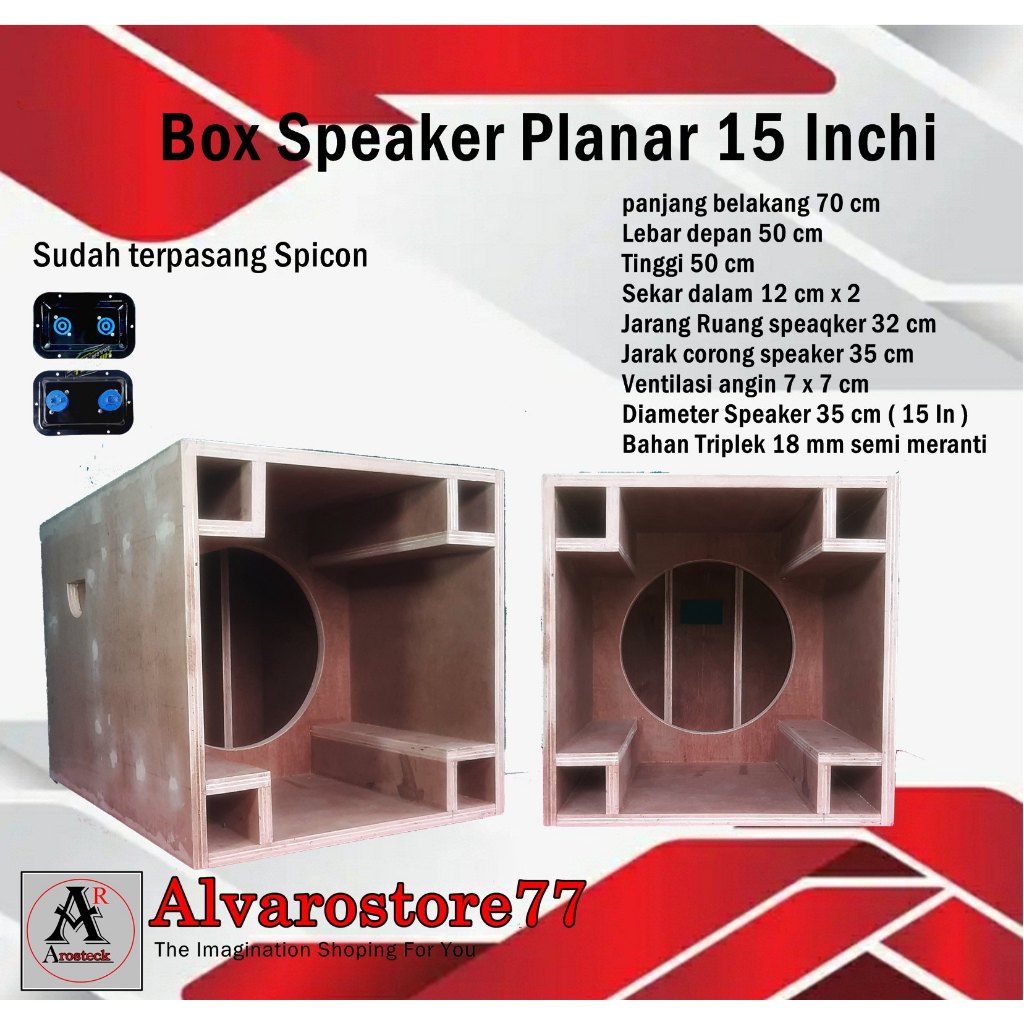 Jual Box Speaker Planar 15 inchi Singel +spicon+baud speaker, box ...
