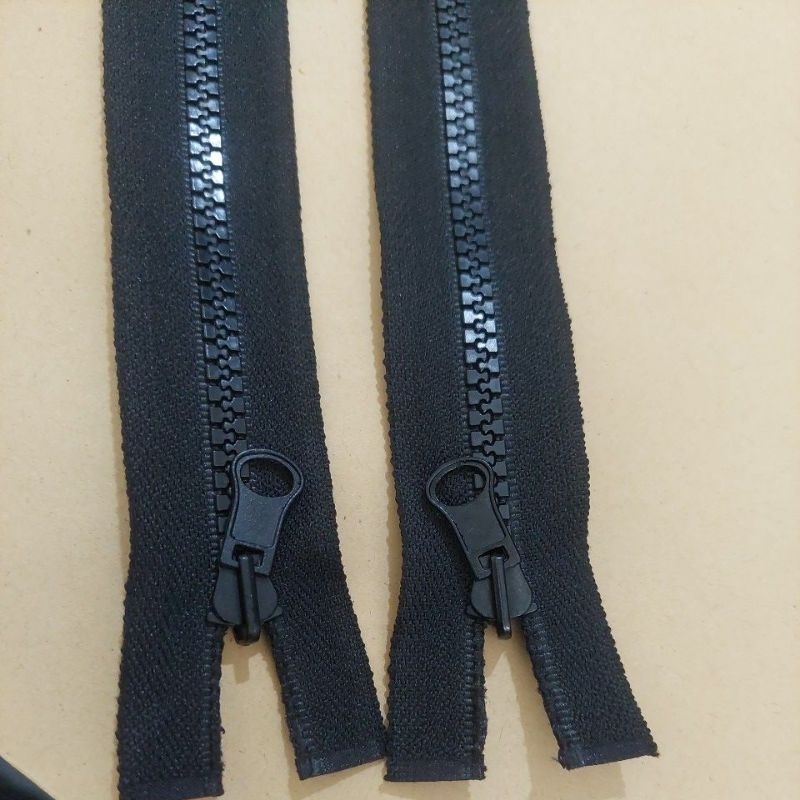 Jual Resleting / Ritsleting Zipper Jaket vislon No #5 Hitam Resleting bolak balik harga perlusin ...