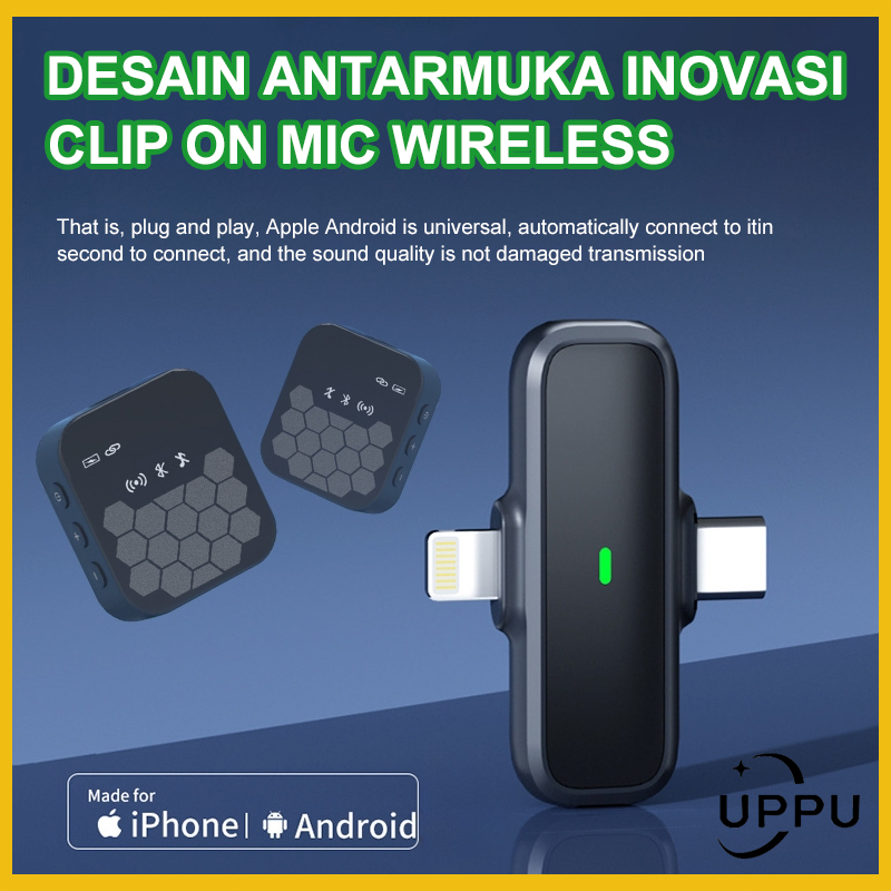 Jual 【COD】UPPU Mikrofon Kerah Nirkabel 2in1 Langsung Langsung K -Song ...