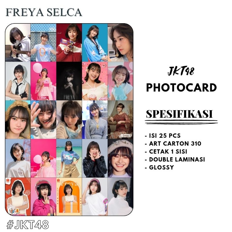 Jual PHOTOCARD JKT48 - FREYA ONLY - ISI 25PCS - DOUBLE LAMINASI | Shopee Indonesia