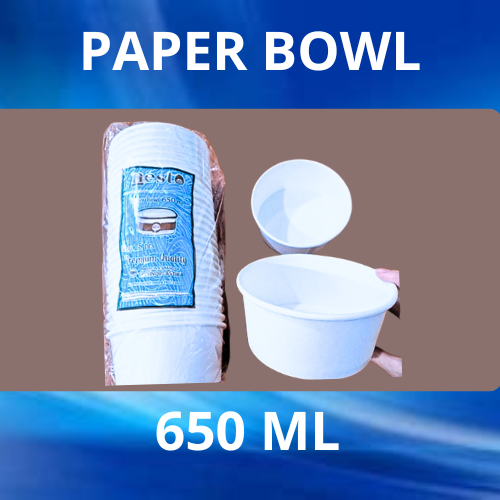 Jual Nesto Paper Bowl 650ml | Badan Bowl Putih, Coklat & Tutup ...