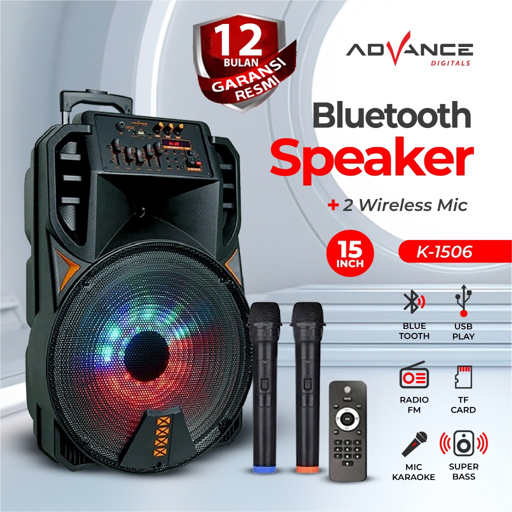 Jual Advance Speaker Bluetooth K-1506 Bisa untuk Meeting 15" Speaker ...