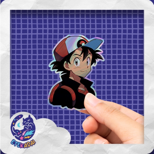Jual Stiker Hologram Game Pokemon Ash Trainer | Shopee Indonesia