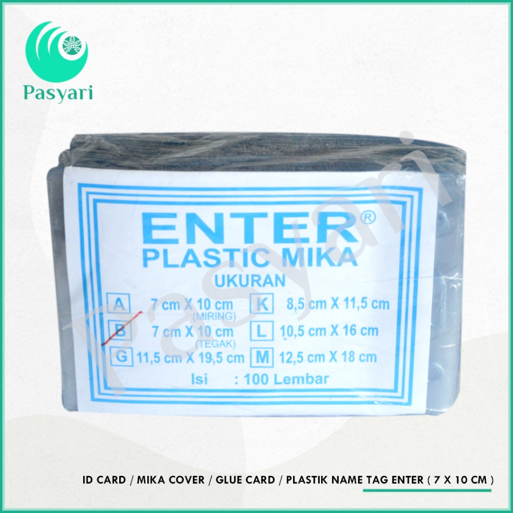 Jual {PCS} ID Card / Mika Cover / Plastik Name Tag Enter ( 7 x 10 cm ) / 10 lembar | Shopee ...
