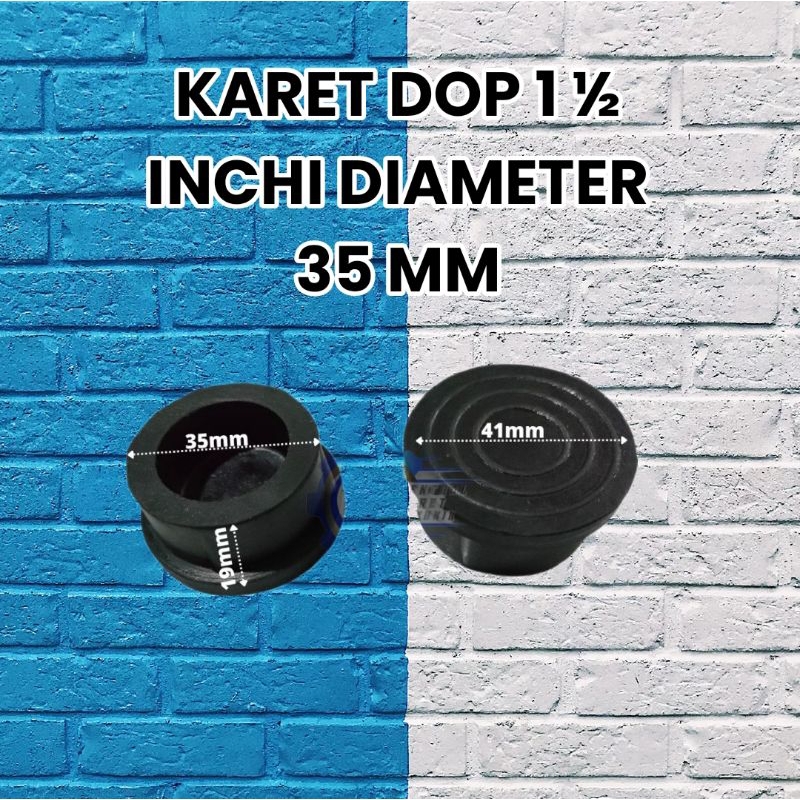 Jual Karet Dop 1 ½ Inchi Diameter 35 mm / karet pipa/karet kursi/karet ...