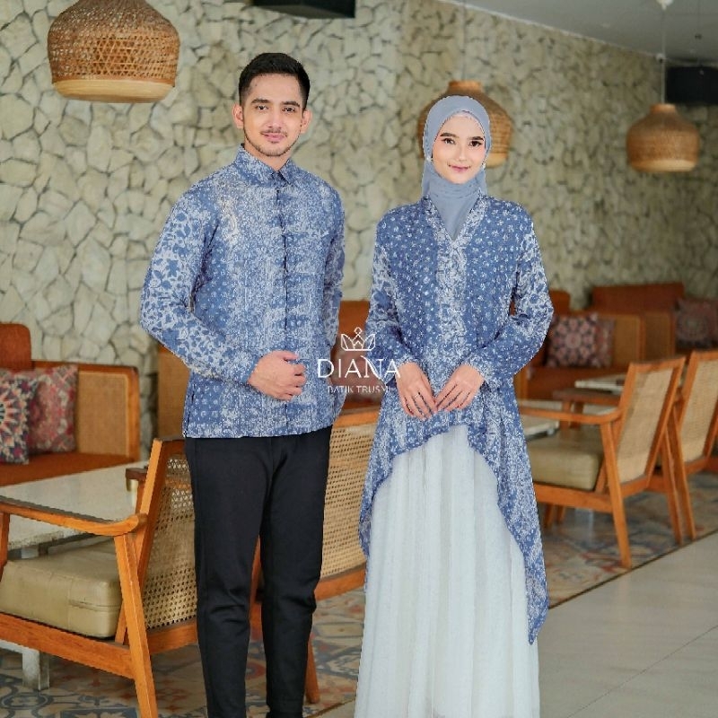 Jual COUPLE ATASAN JUPRI DENGAN KEMEJA by Diana Batik | Shopee Indonesia