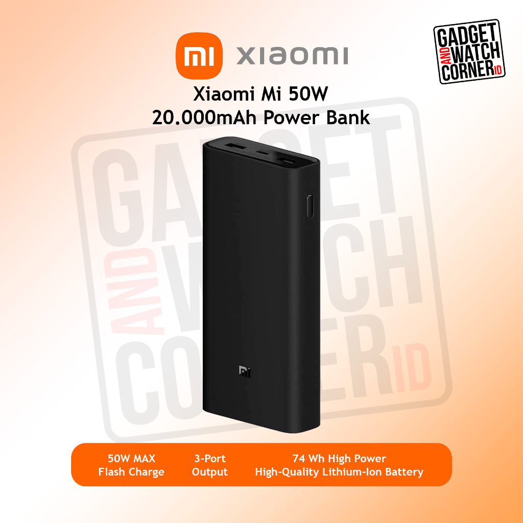 Jual Xiaomi Mi 50W Power Bank 20000mAh PowerBank 20000mAh Fast Charging | Shopee Indonesia