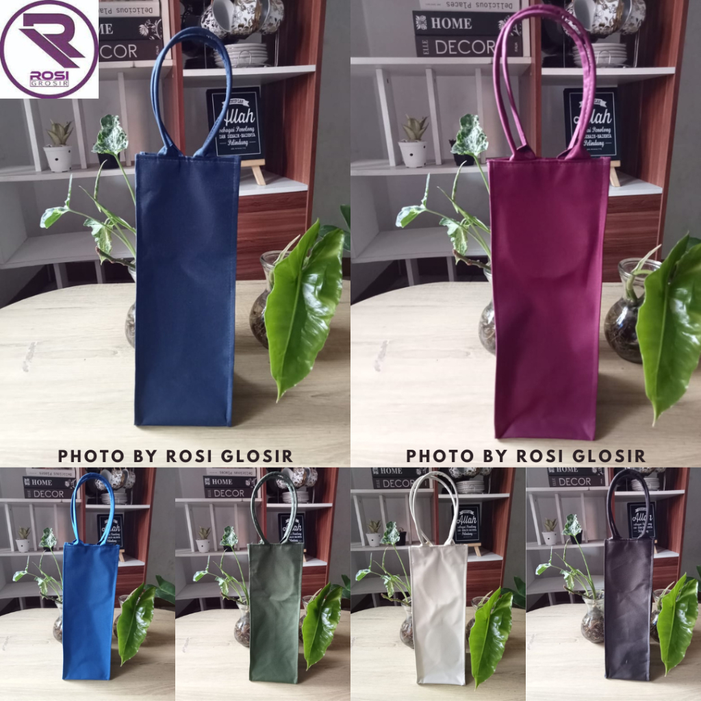 Jual tas botol minum 2 liter viral size 12x12x33 cm warna polos ...