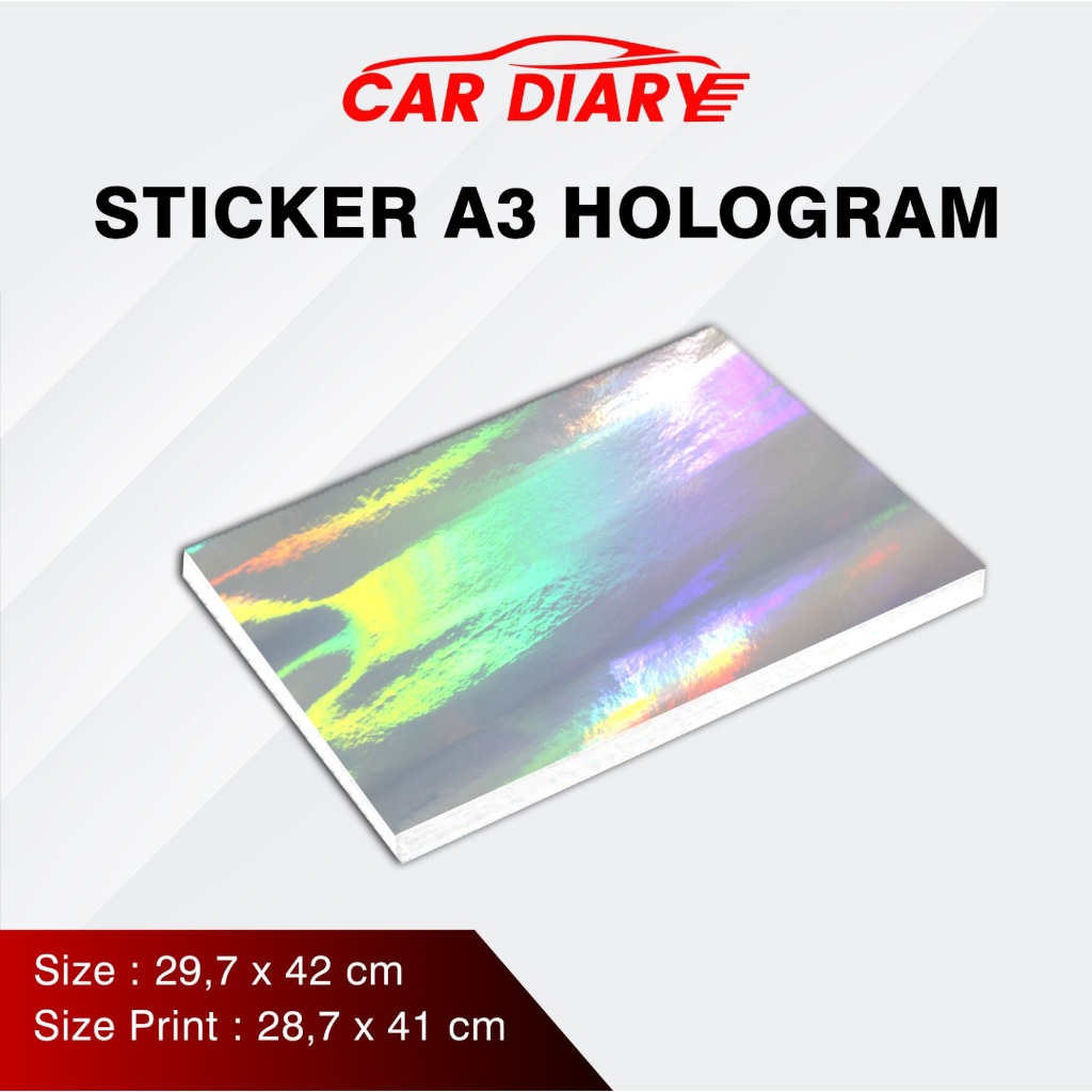 Jual STIKER HOLOGRAM A3 UKURAN LEBAR 30 CM X PANJANG 42 CM MERK CAR ...