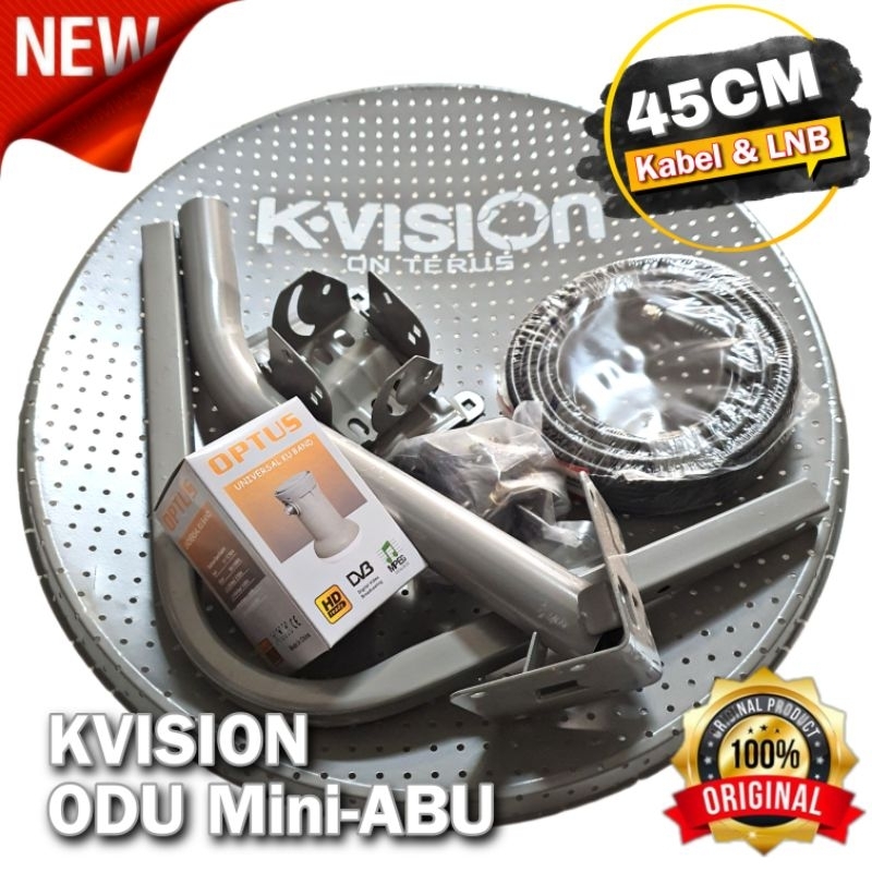 Jual Kvision Antena parabola Odu 45 cm lubang mesh plus lnb & kabel ...